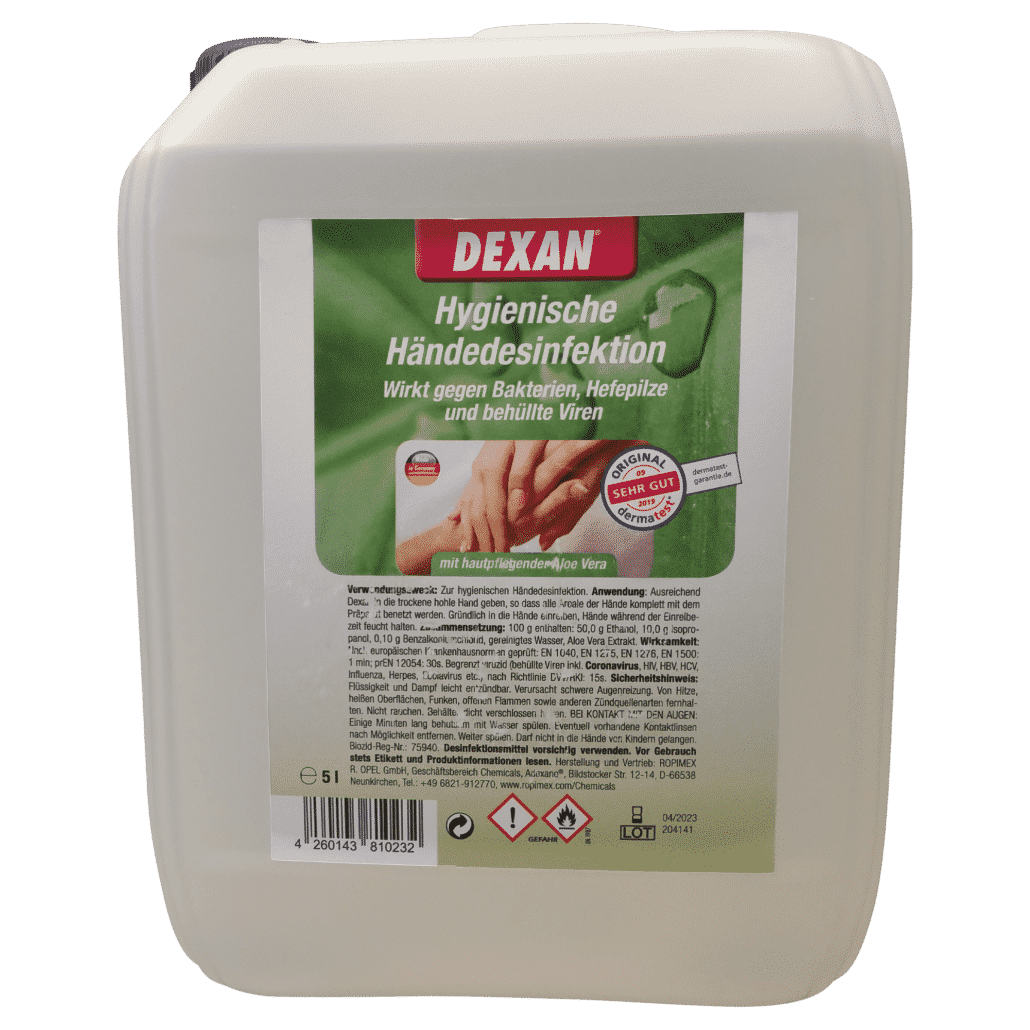 Hand disinfectant Dexan 5 liter canister - versiegelung24.com